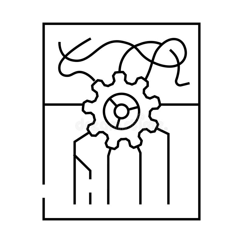 Standardization Business Process Icon Doodle Illustration Stock Vector ...