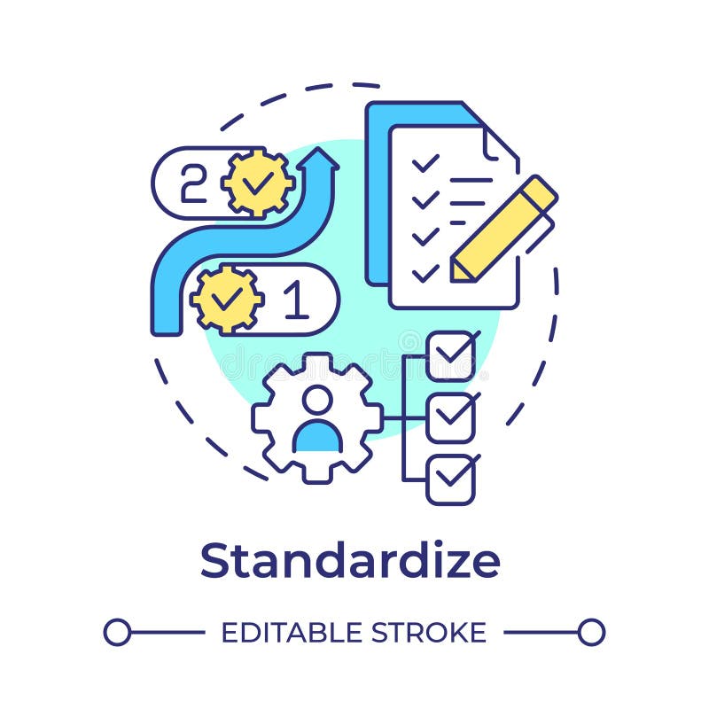 Standardize Multi Color Concept Icon Stock Vector - Illustration of ...