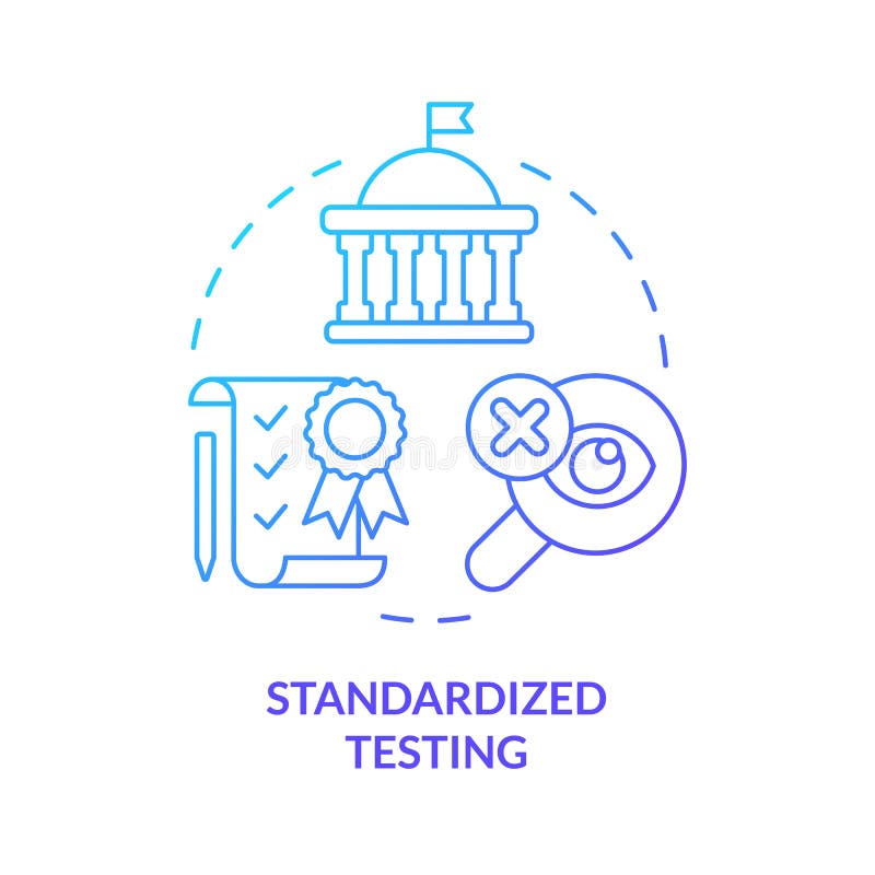 Standardized Testing Blue Gradient Concept Icon Stock Vector ... Standardized Testing Blue Gradient Concept Icon Stock Vector ...