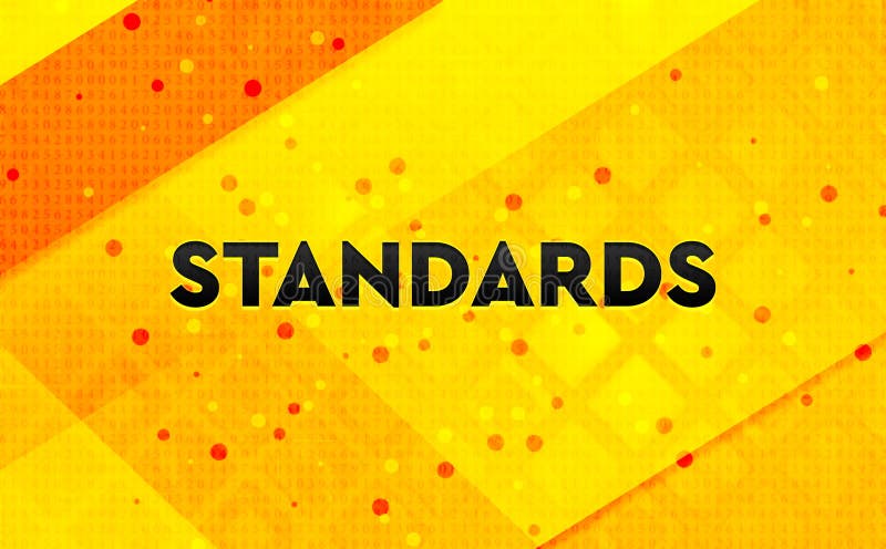 Standards Abstract Digital Banner Yellow Background Stock Illustration ...