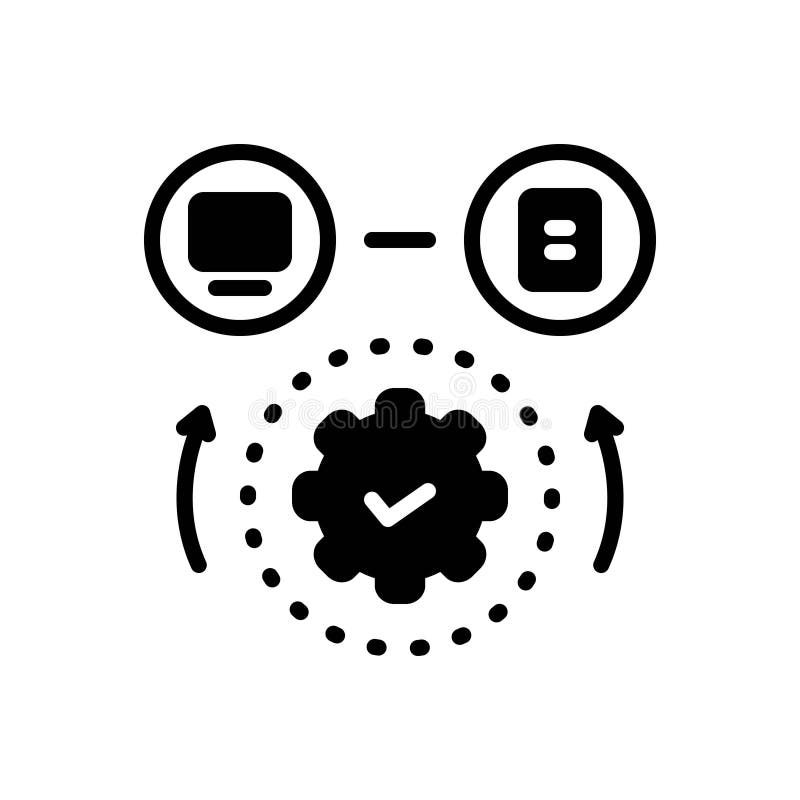 Black Solid Icon for Standards, Procedure and Compliance Stock Vector ...