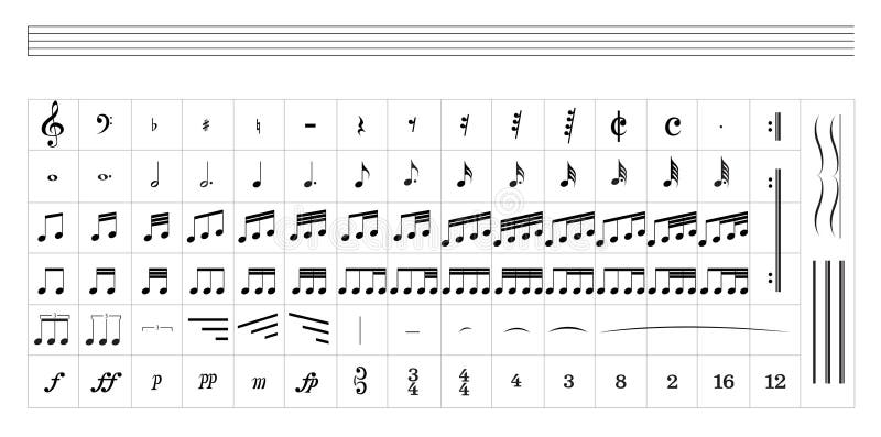 Standart Music Staff stock vector. Illustration of pattern - 30460376