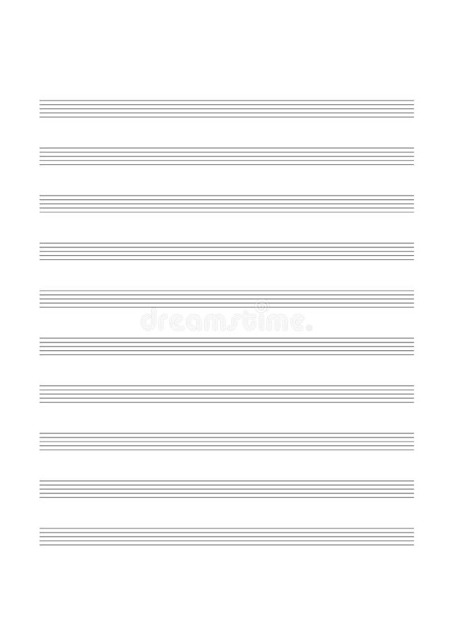 Curved Blank Music Staff Treble Staff Music Stock Illustrations
