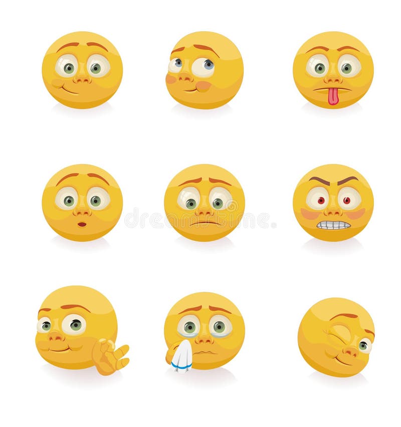 Gefühle smilies vektor abbildung. Illustration von nett - 40967931