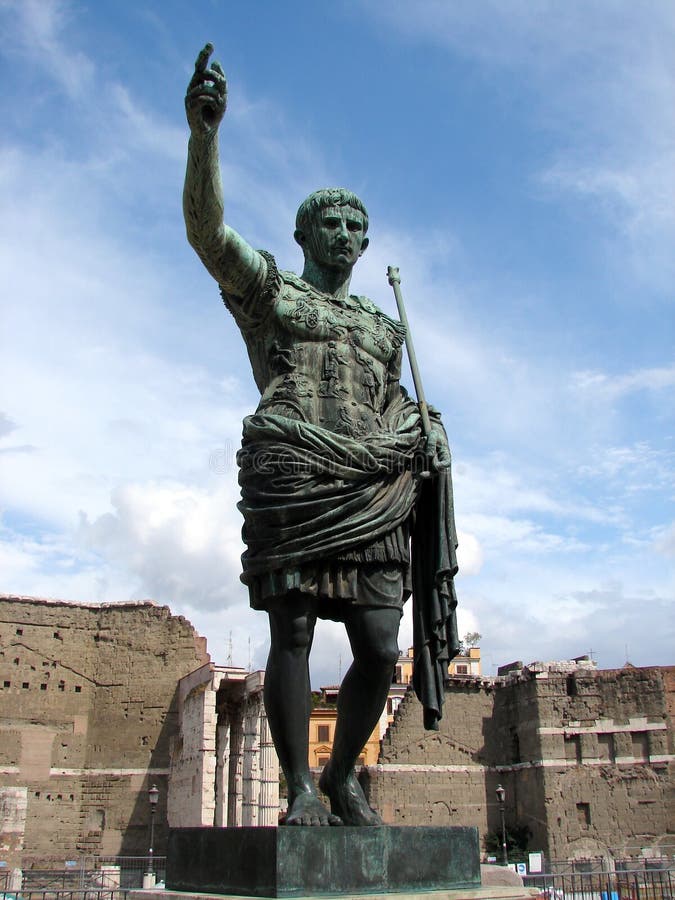 Standbeeld Van Keizer Augustus (Rome) Stock Afbeelding - Image of reis ...