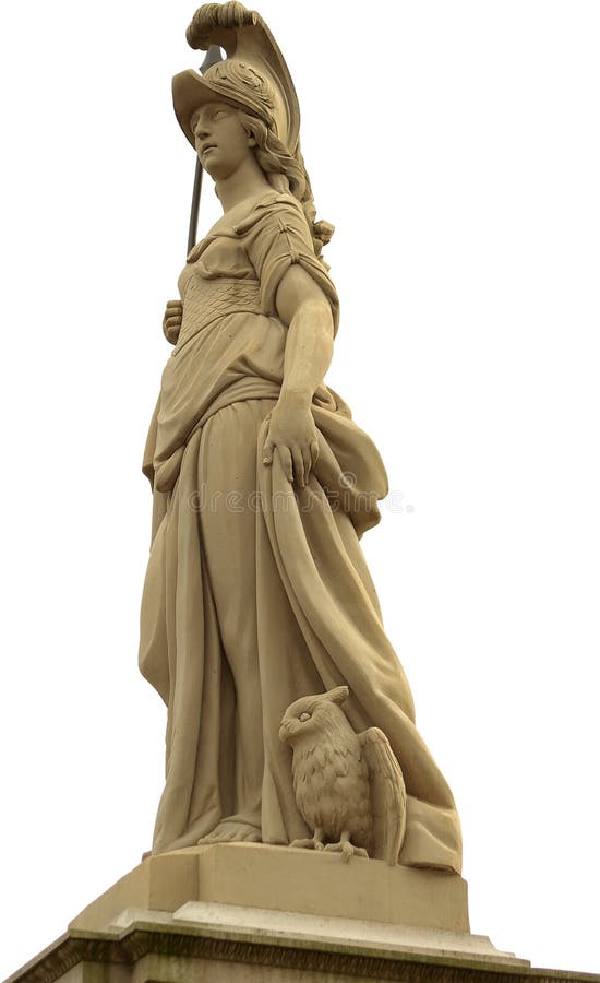 Standbeeld Van Minerva Op De Oude Brug Van Heidelberg Stock Foto ...