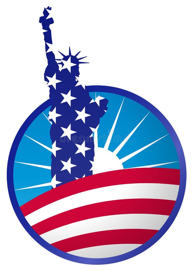 Standbeeld van vrijheid vector illustratie. Illustration of stad - 23268697