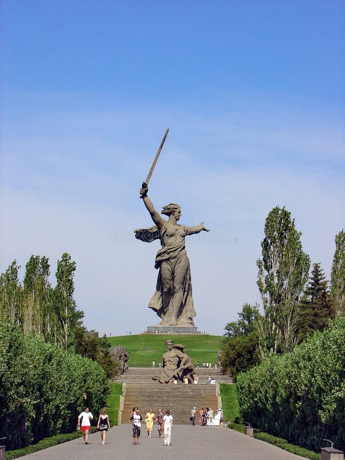 Standbeeldvaderland, Mamayev Complexe Kurgan, Volgograd, Rusland ...