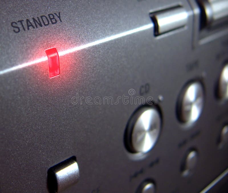 Standby LED on Electronic Device Stock Photo - Image of expensive ...