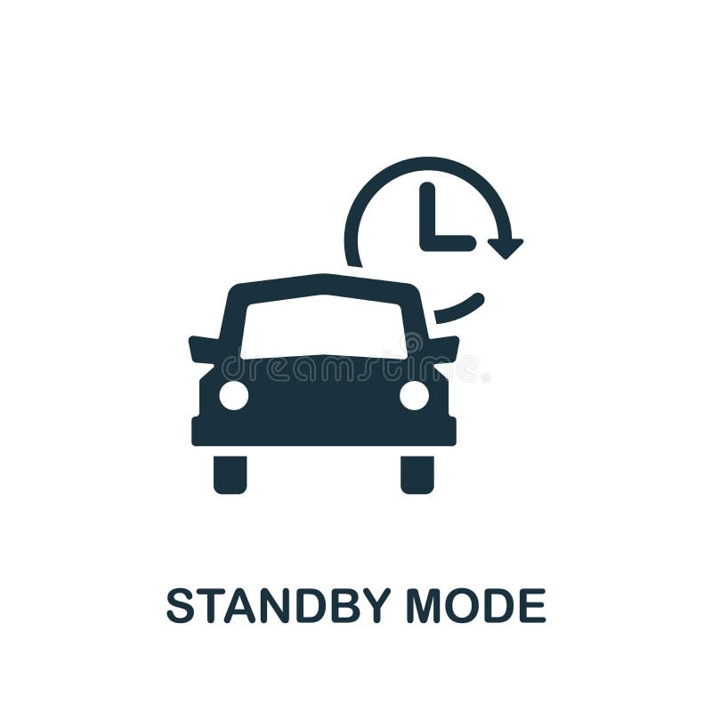 Standby Mode Icon. Simple Element from Carsharing Collection. Creative ...