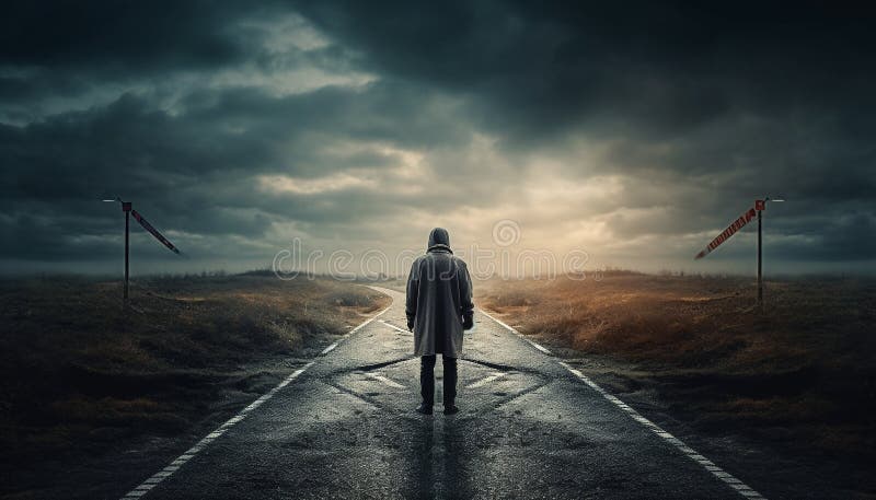 Standing Alone, the Businessman Finds Freedom in Nature Solitude ... Standing Alone, the Businessman Finds Freedom in Nature Solitude ...