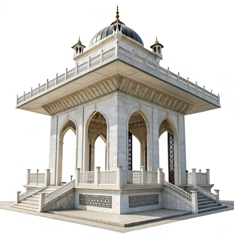 Standing Architecture Isolated on White Background Stock Illustration ...