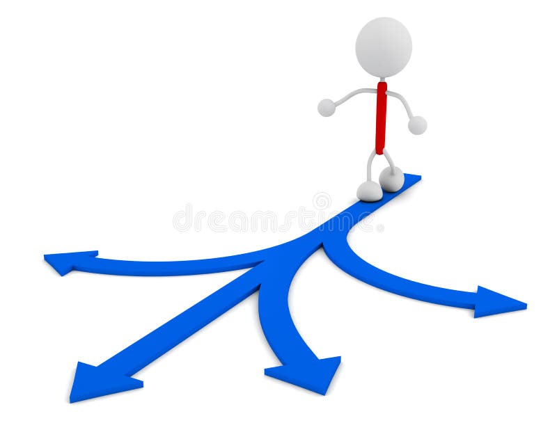 Standing on arrows. stock illustration. Illustration of career - 250970731