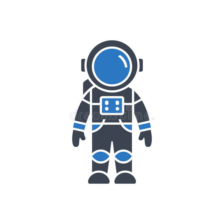 Standing Astronaut Figure Icon Stock Vector - Illustration of uniform ...