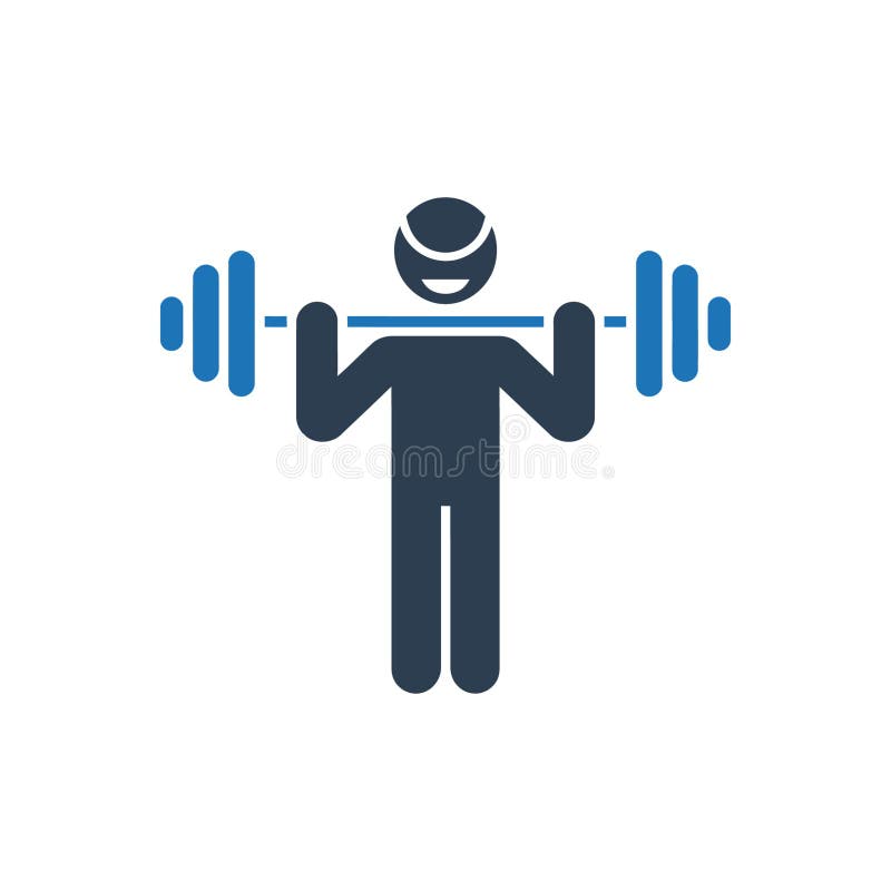 Standing Barbell Icon stock vector. Illustration of icon - 384693655