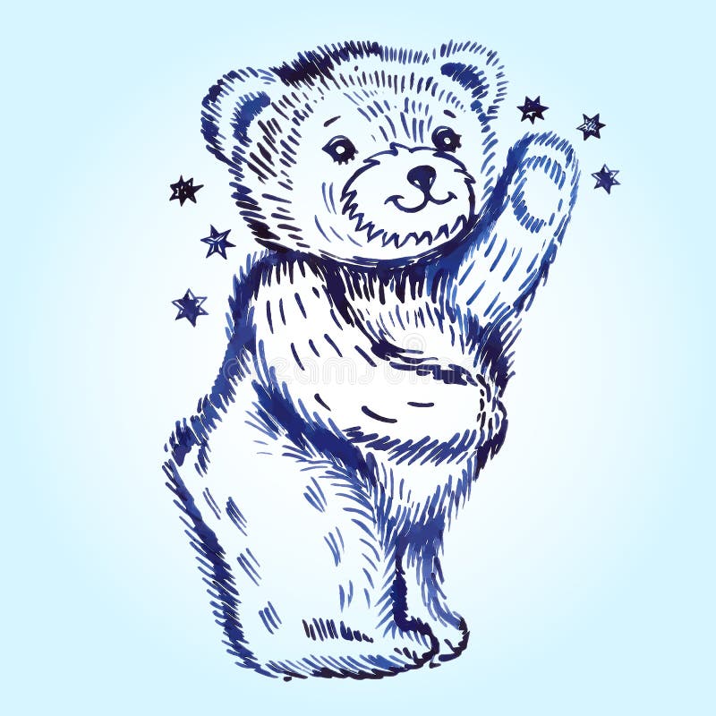 Standing Teddy Bear Drawing