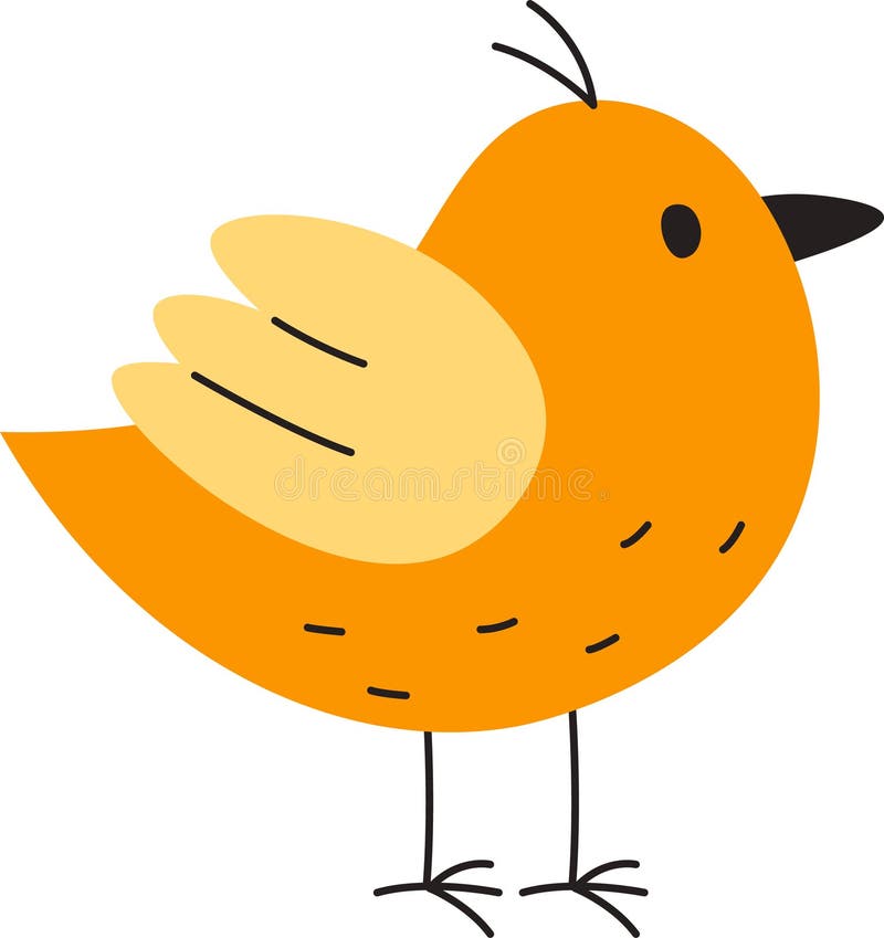 Standing Bird Cartoon stock vector. Illustration of nature - 319975981