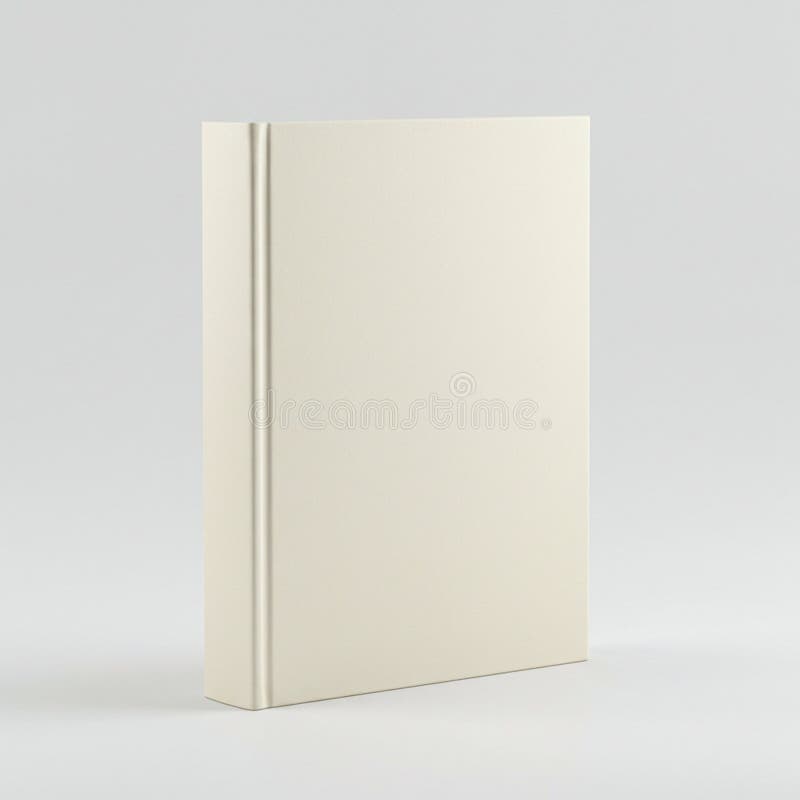 A Standing Blank Book with a Plain, Cream-colored Cover and a Visible ...