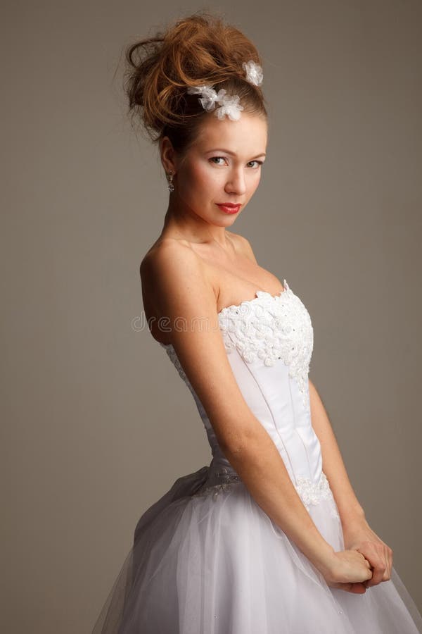 Standing bride stock photo. Image of beautiful, indoors - 28217934