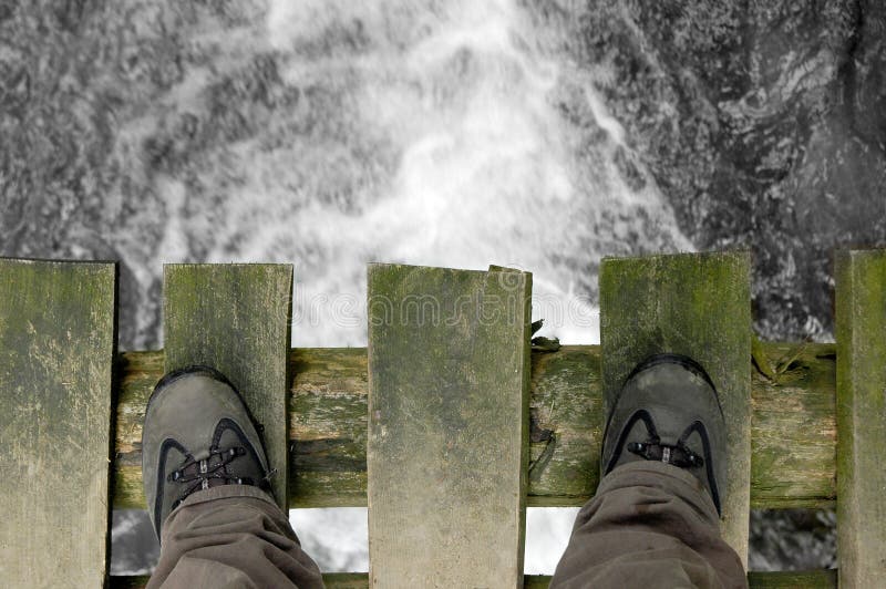 Standing on the bridge stock image. Image of banister, standing - 742071