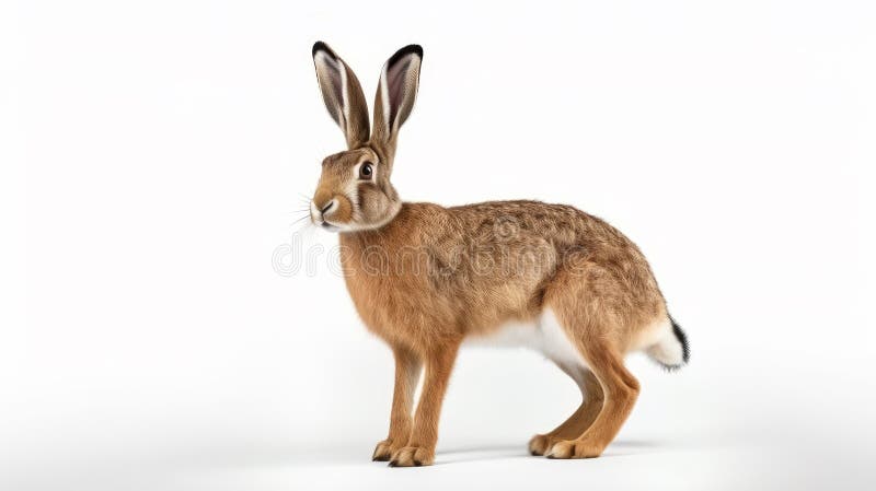 Standing brown Hare stock illustration. Illustration of solo - 319318167
