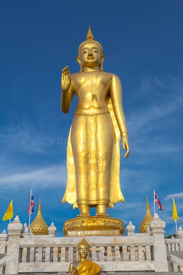 Standing Buddha statue stock photo. Image of culture - 55320518