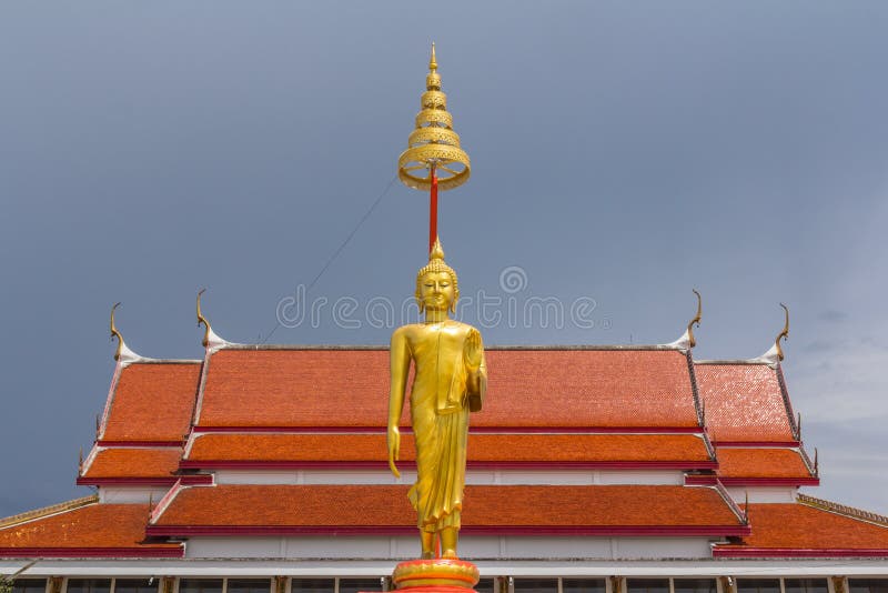 Standing Buddha Statue stock photo. Image of korea, bangkok - 55502340