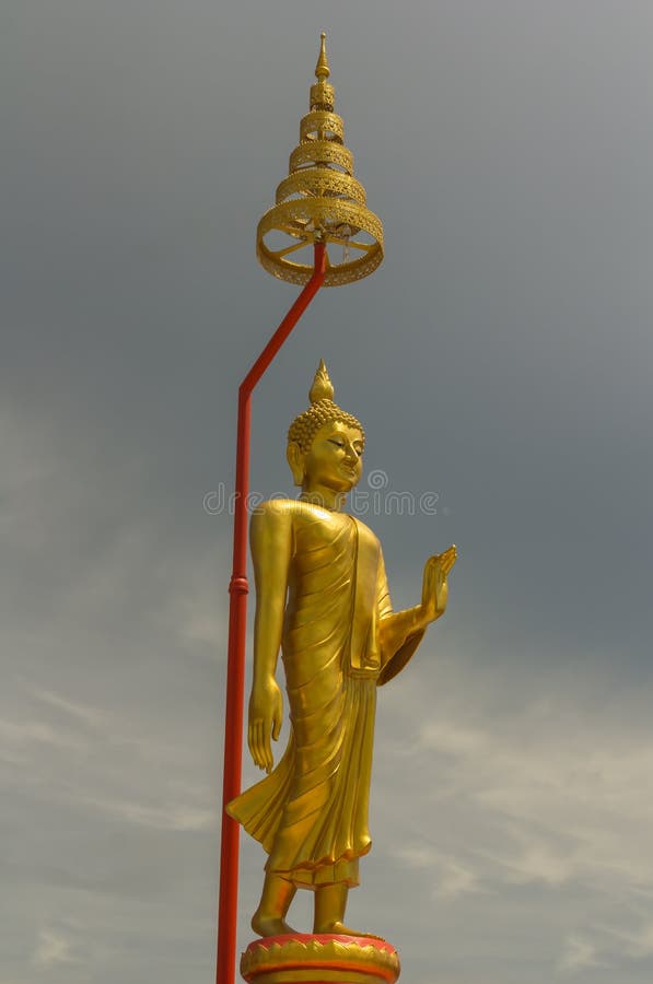 Standing Buddha Statue stock photo. Image of korea, monument - 55518666