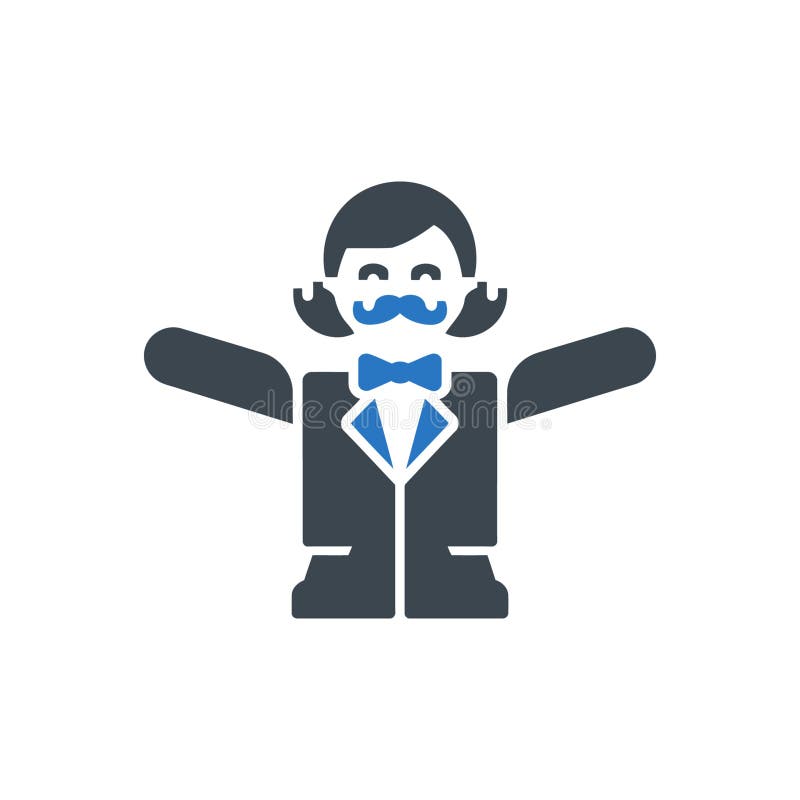 Standing Butler Service Icon Stock Vector - Illustration of hospitality ...