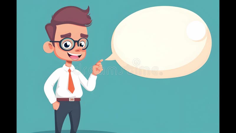 Standing Cartoons Present Interesting Things. Stock Video - Video of ...