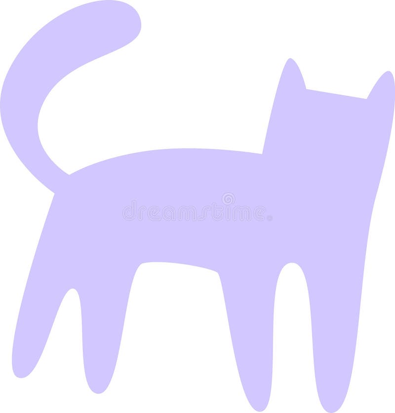 Standing Cat Silhouette stock vector. Illustration of isolated - 321587300