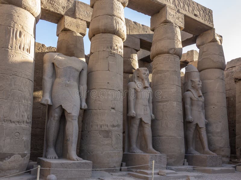 Standing Colossal Statues of Ramesses II Stock Image - Image of ...