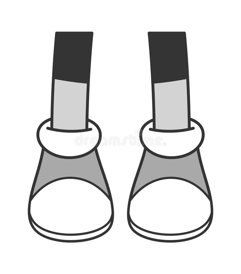 Standing Comic Feet Cartoon Doodle Stock Vector - Illustration of foot ...
