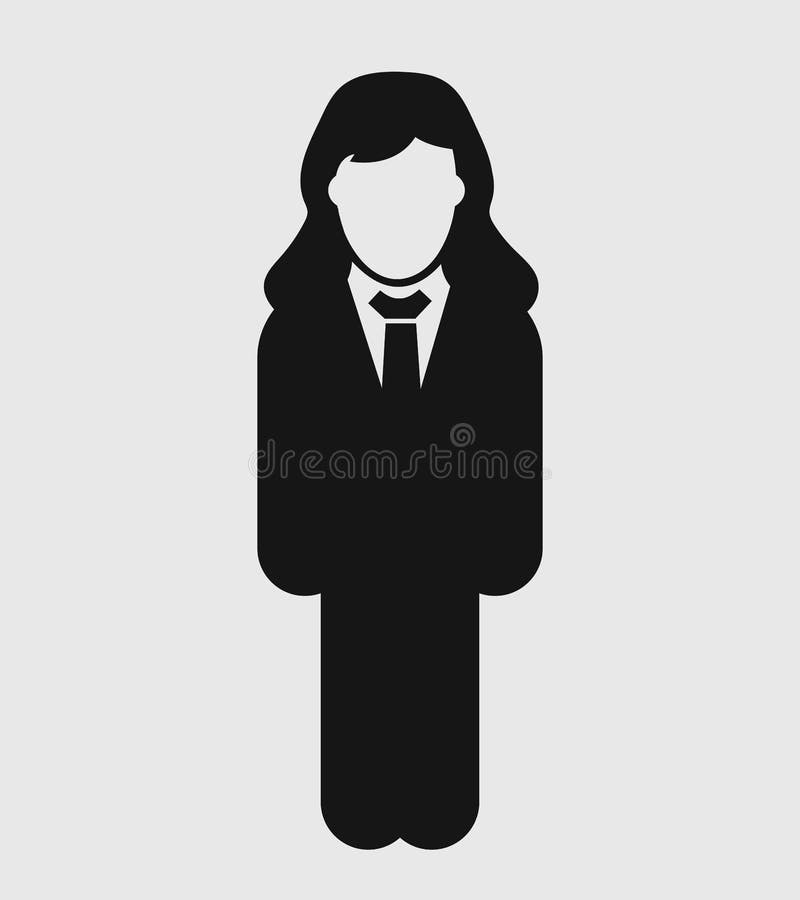 Standing Corporate Woman Icon. Stock Vector - Illustration of ...