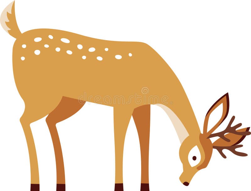 Standing Deer Animal stock vector. Illustration of brown - 290245820