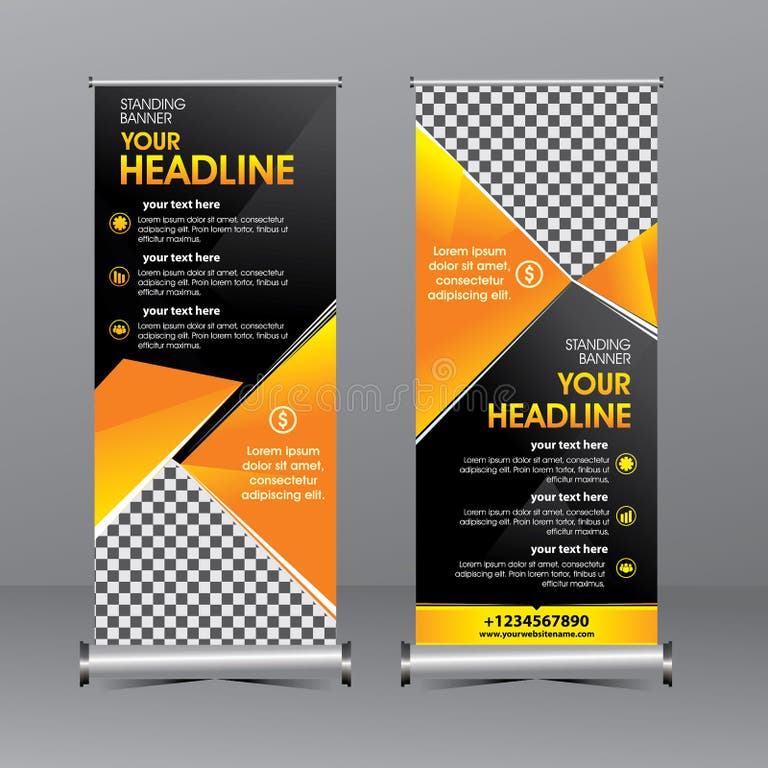 Standing Discount Banners Template Stock Illustration - Illustration of ...