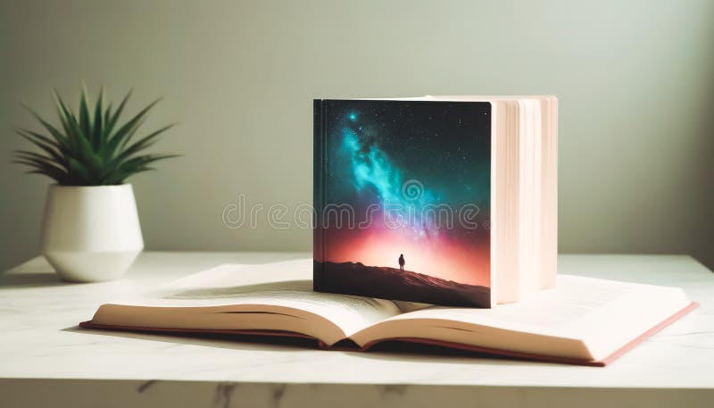 Standing on the Edge of Infinity: a Book Showcasing a Lone Figure ...