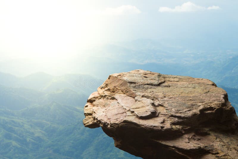 Standing Empty on Top of a Mountain View Stock Image - Image of extreme ...