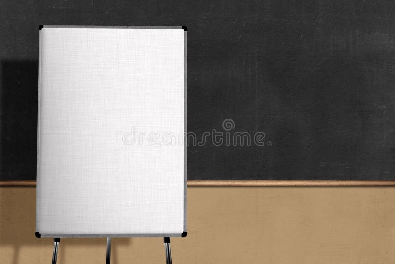 Standing Empty Whiteboard for Copy Space Inside the Room Stock Image ...