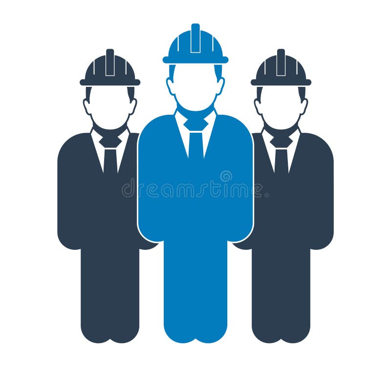 Standing Engineer Team Icon. Stock Vector - Illustration of business ...