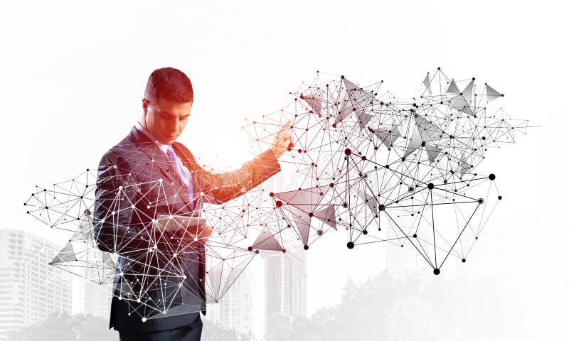 Standing Entrepreneur in Business Suit and Tie Stock Image - Image of ...