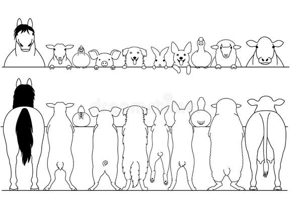 Animal Front Back Vector Stock Illustrations – 2,308 Animal Front Back ...