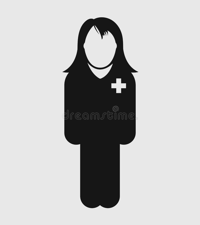 Female Patient Profile Icon with Circle Shape. Stock Vector ...