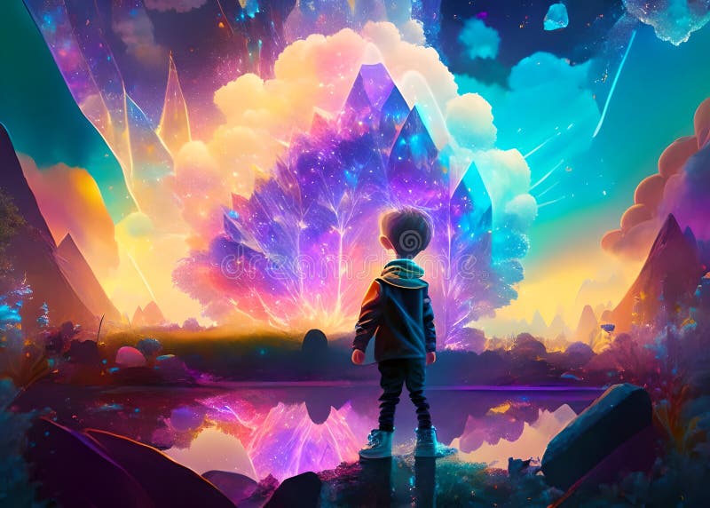 Standing on a Field Watching a Dynamic Colorful Nuclear Cloud Explode ...