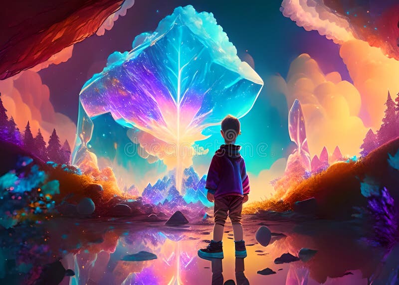 Standing on a Field Watching a Dynamic Colorful Nuclear Cloud Explode ...