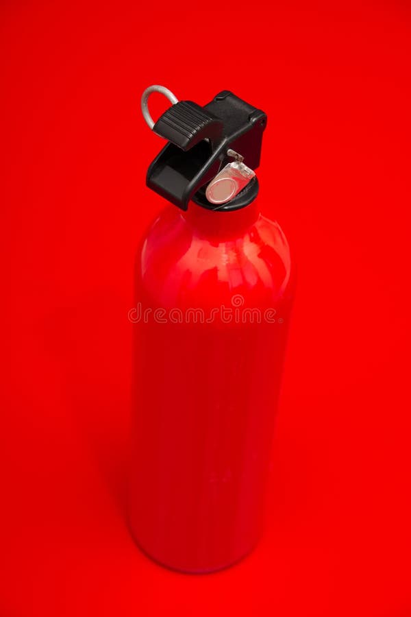A Standing Fire Extinguisher Stock Photo - Image of metal, protection ...