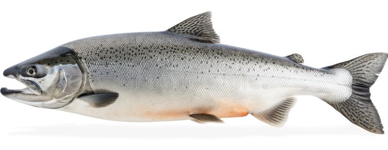 Standing Fish on White Surface Stock Illustration - Illustration of ...