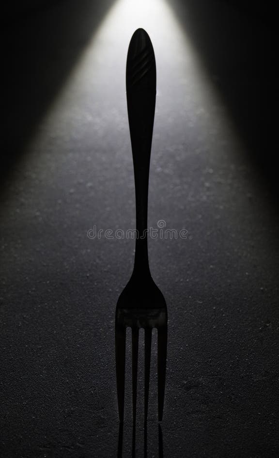 Standing Fork in Back Light Stock Image - Image of dinnerware, fork ...