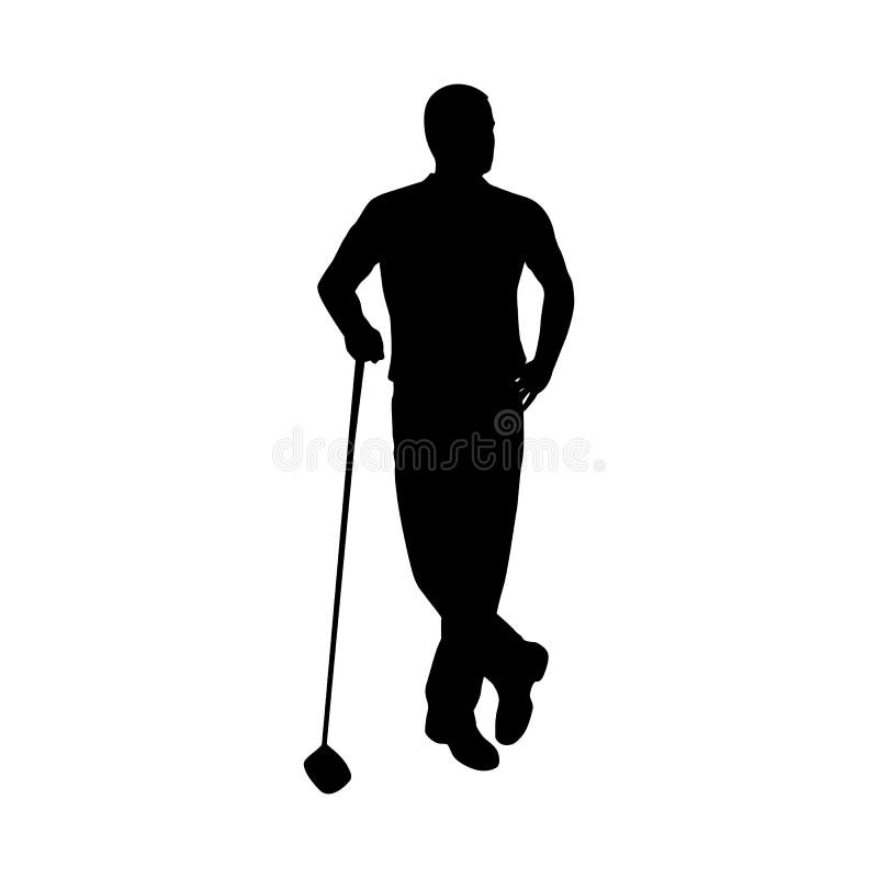 Black White Male Golfer Putter Stock Illustrations – 9 Black White Male ...