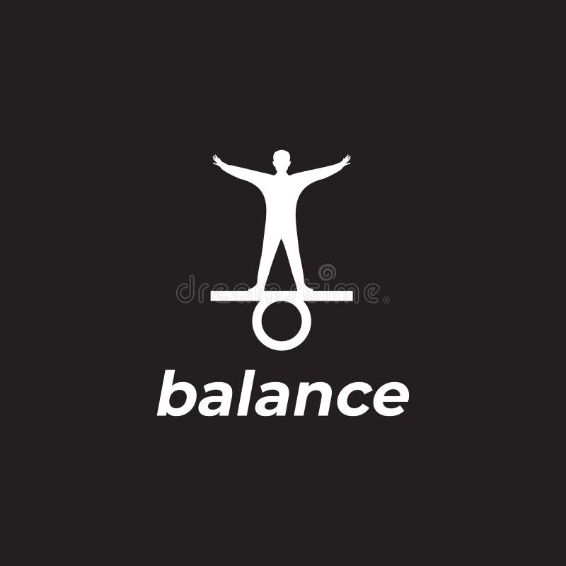 Standing Human Balance Logo Design Stock Vector - Illustration of ...